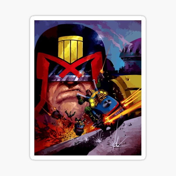 "Judge Dredd Concept Art" Sticker for Sale by xxXVintageXxx | Redbubble