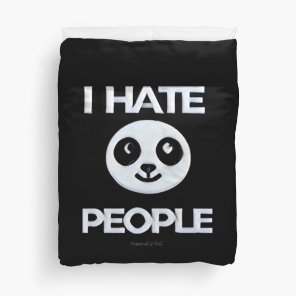Housse de couette for Sale avec l'œuvre « Je déteste les gens surtout ...