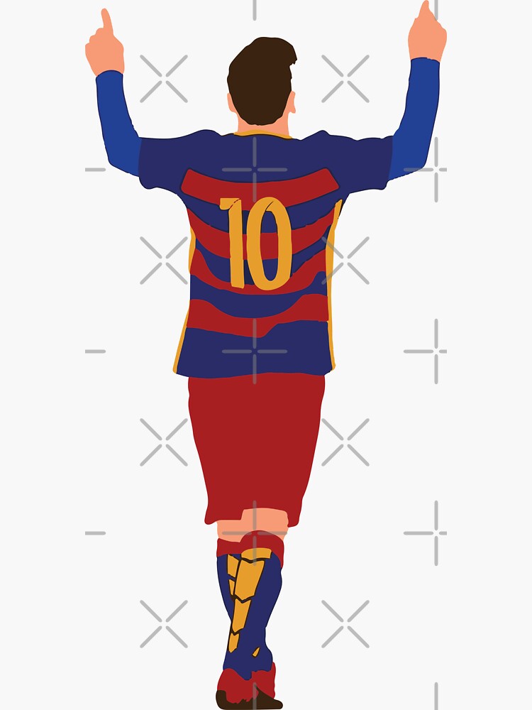 "Messi Celebration" Sticker for Sale by cartmaxx2 | Redbubble