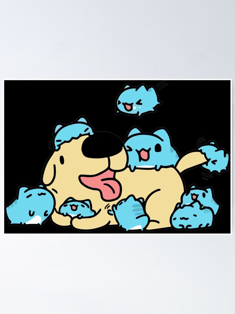 "Bugcat Capoo and funny dog" Poster for Sale by Jonejonez | Redbubble