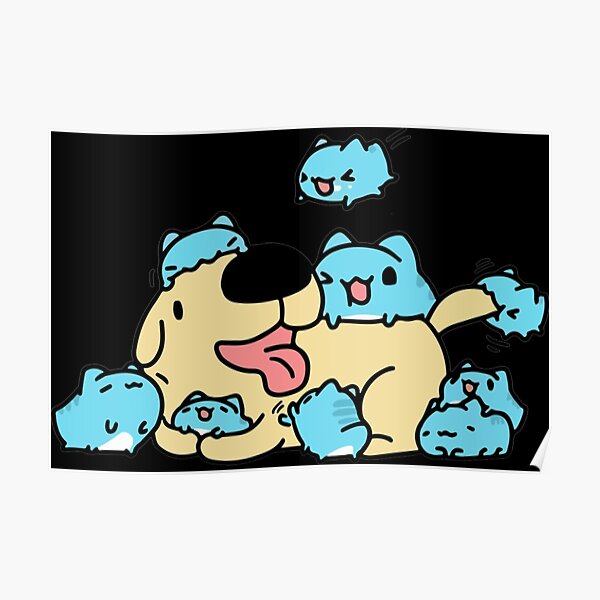 "Bugcat Capoo and funny dog" Poster for Sale by Jonejonez | Redbubble