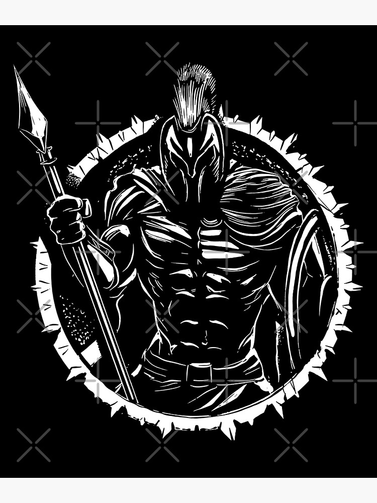 "Spartan warrior with spear and shield" Poster for Sale by Rob-Son ...