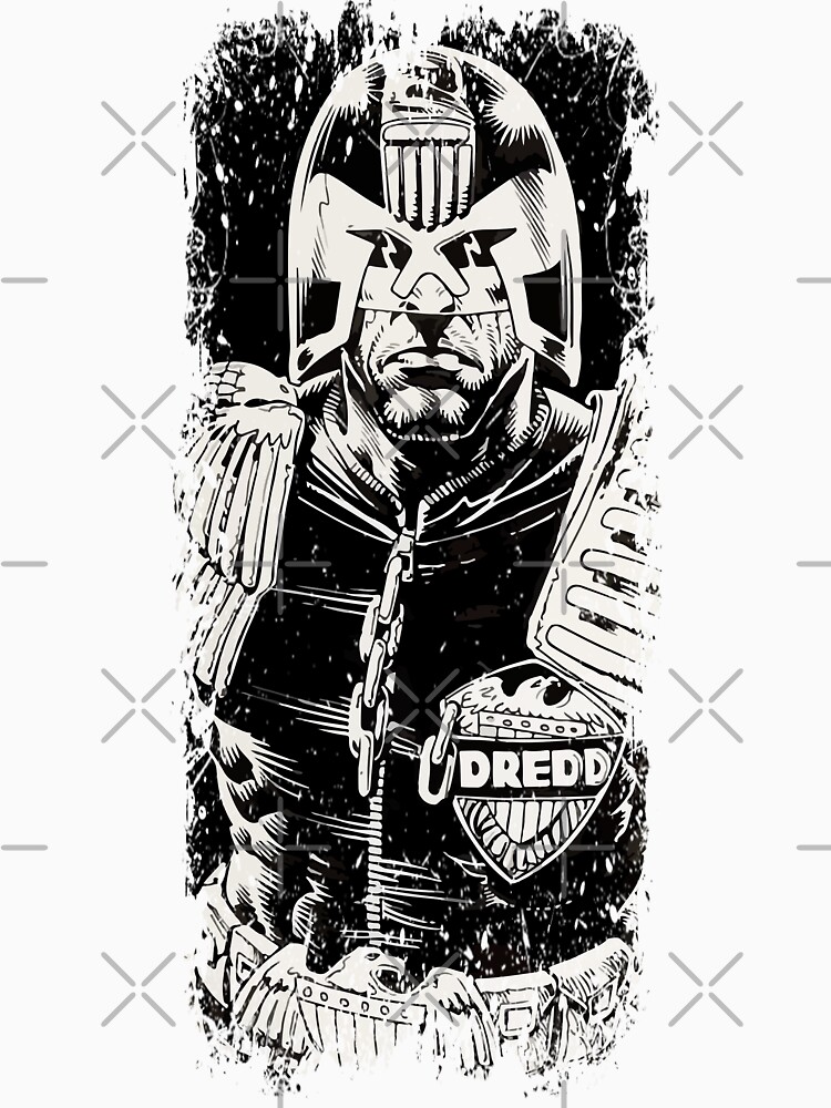 "Judge Dredd Black and White" T-shirt for Sale by xxXVintageXxx ...