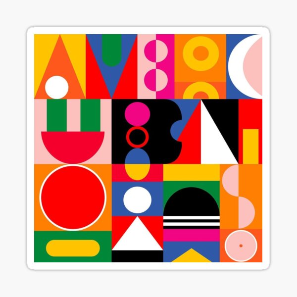 "Bold Geometry Patterns" Sticker for Sale by banothsonu | Redbubble
