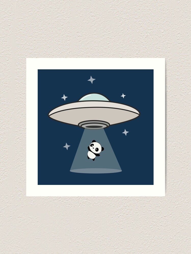 "Kawaii Cute Panda UFO " Art Print by happinessinatee | Redbubble