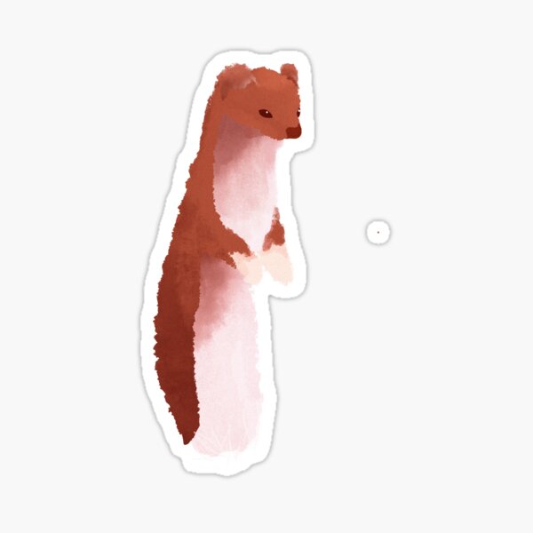 "Red Weasel" Sticker for Sale by MickyRu | Redbubble