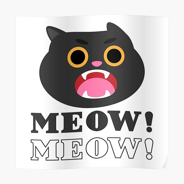 "Angry Cat" Poster for Sale by Coralnes | Redbubble