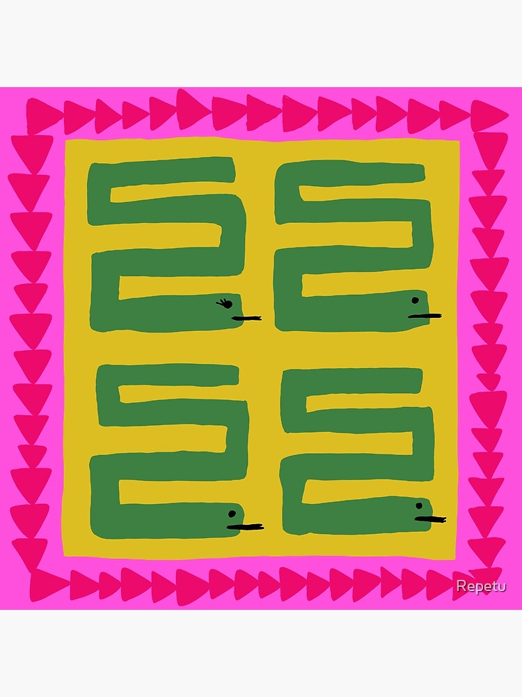 "Four Snakes" Poster for Sale by Repetu | Redbubble