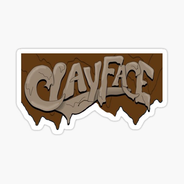 "Clayface logo" Sticker for Sale by ajrodz | Redbubble