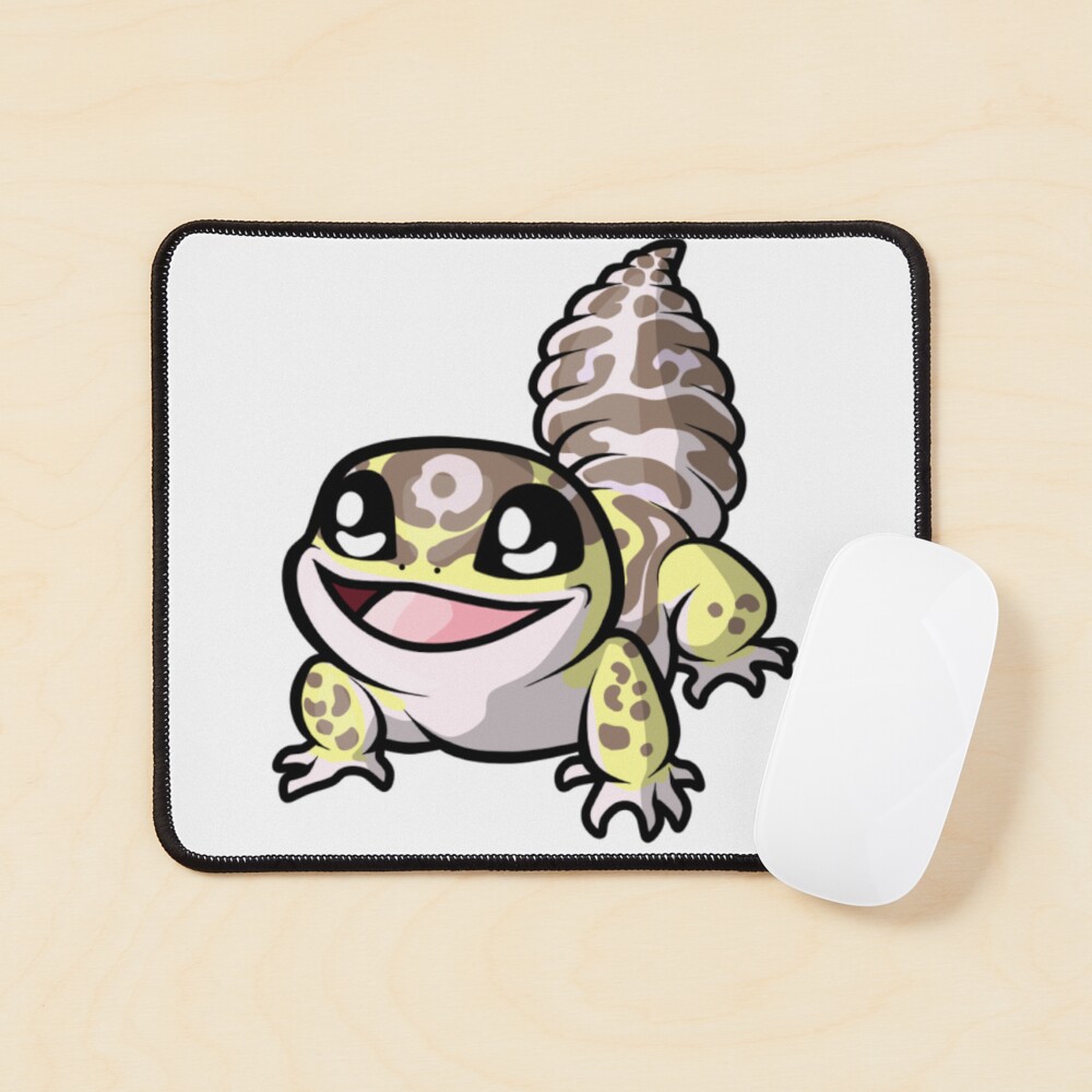 "Chibi Albino Leopard Gecko Design" Sticker for Sale by AMackInCheese ...