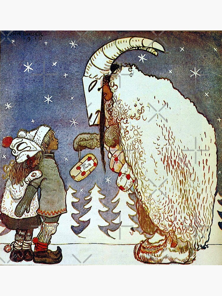 "Julbocken (Yule Goat) Greetings- John Bauer" Postcard for Sale by ...