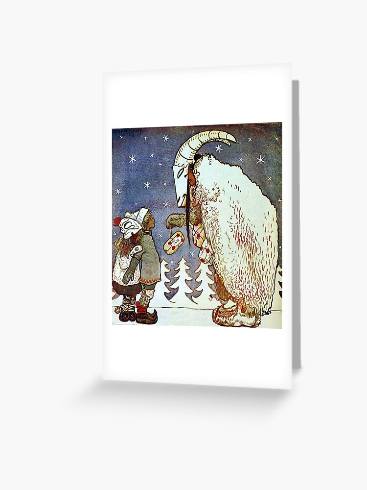 "Julbocken (Yule Goat) Greetings- John Bauer" Greeting Card for Sale by ...