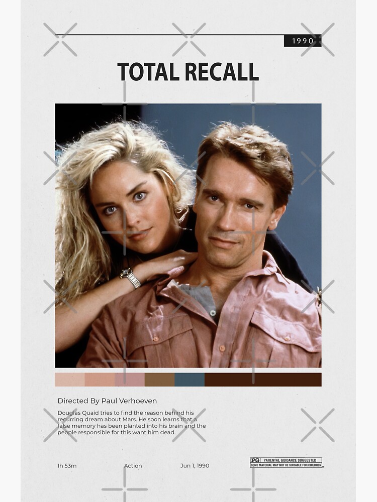 "Total Recall movie poster 1990, action/sci-fi" Sticker for Sale by ...