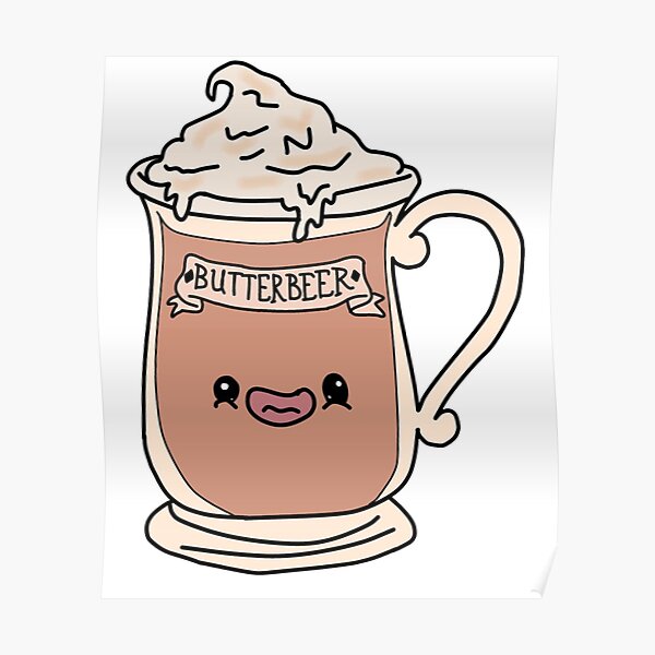 "Cute Butterbeer" Poster for Sale by HarryMagicPlace | Redbubble