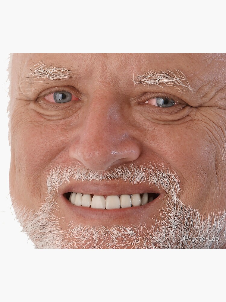 "Hide the Pain Harold Meme" Sticker for Sale by Psyche-Lab | Redbubble