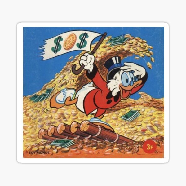 "Scrooge McDuck" Sticker for Sale by GEK-NERD | Redbubble