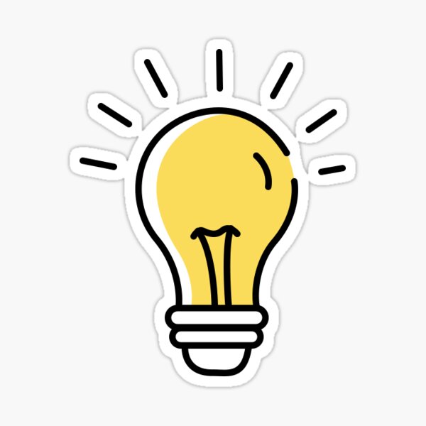 "Idea Light Bulb " Sticker for Sale by FireBanjaLuka | Redbubble