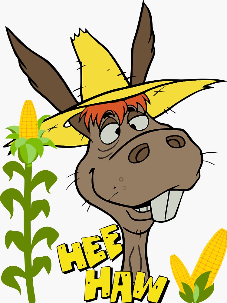 "Hee Haw Donkey Vintage" Sticker for Sale by jeanetteqftm | Redbubble