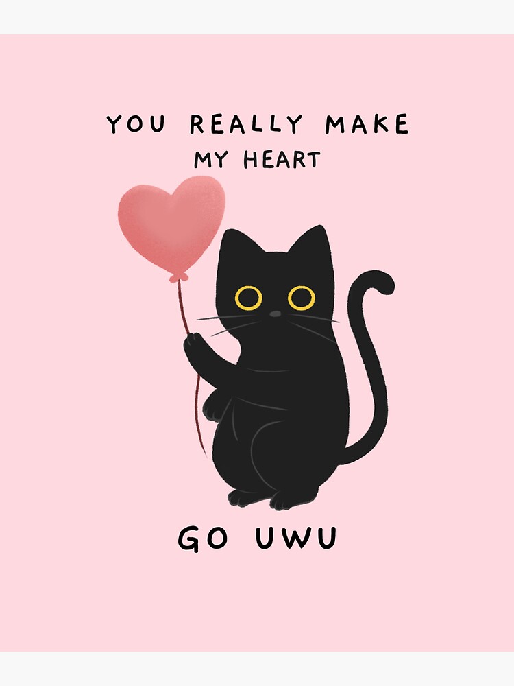 "You really make my heart go uwu" Sticker for Sale by KonichiwaCutie ...