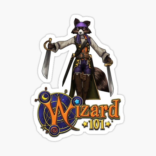 "Wizard101 pirate cat gift, Wizard 101 pirate cat design " Sticker for ...