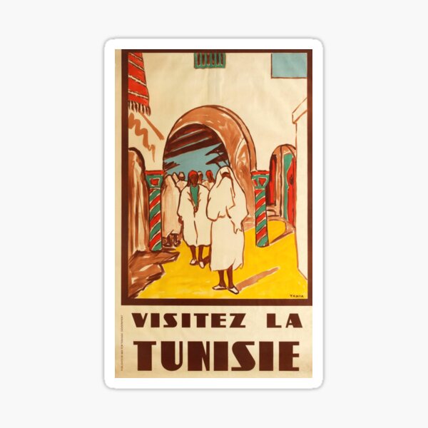 "Tunisia Vintage Travel Poster | Tunisian Tourism " Sticker for Sale by ...