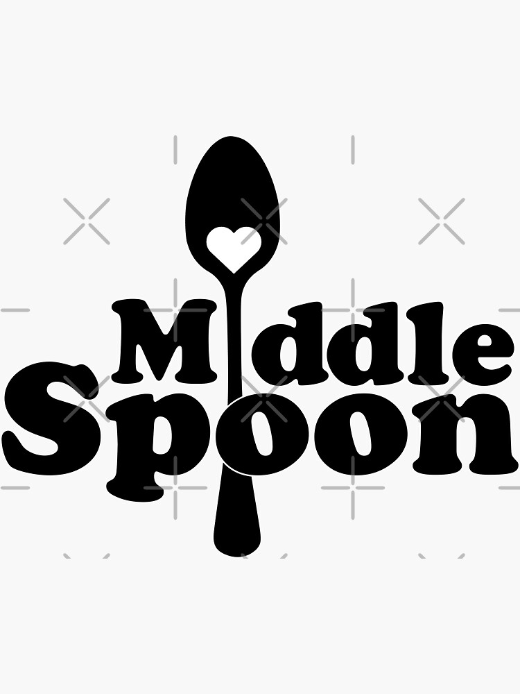 "Middle Spoon Polyamory Throuple Relationship Couples" Sticker for Sale ...