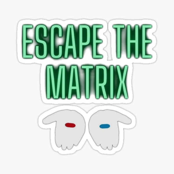 "escape the matrix glitch" Sticker for Sale by nc126 | Redbubble