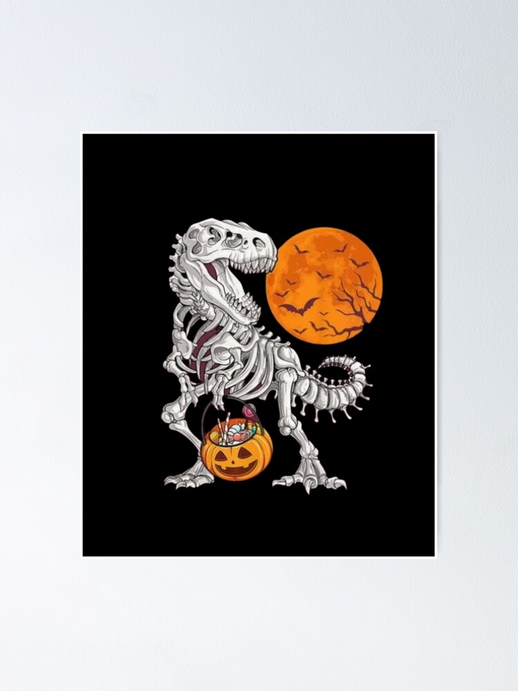 "Halloween for Boys Kids Dinosaur Skeleton T rex Scary, Spooky Saurus Rex, Cute Halloween ...