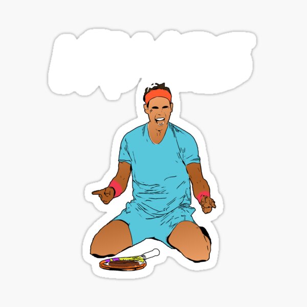 "Vamos Rafa Nadal" Sticker for Sale by maxximus86 | Redbubble