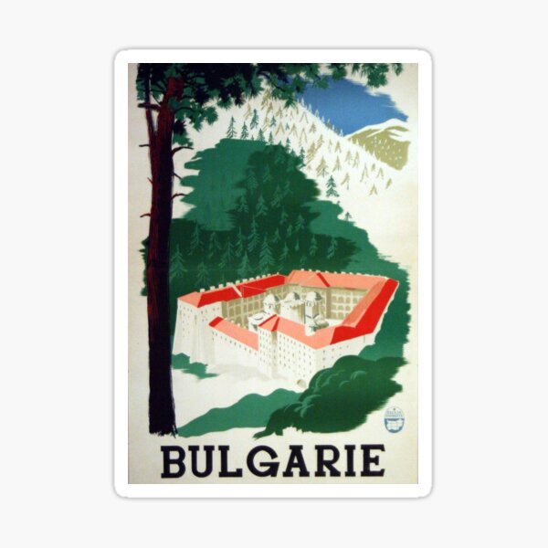 "Bulgaria Vintage Travel Poster | Bulgarian Tourism " Sticker for Sale ...