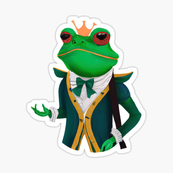"Royal frog" Sticker for Sale by binarty | Redbubble