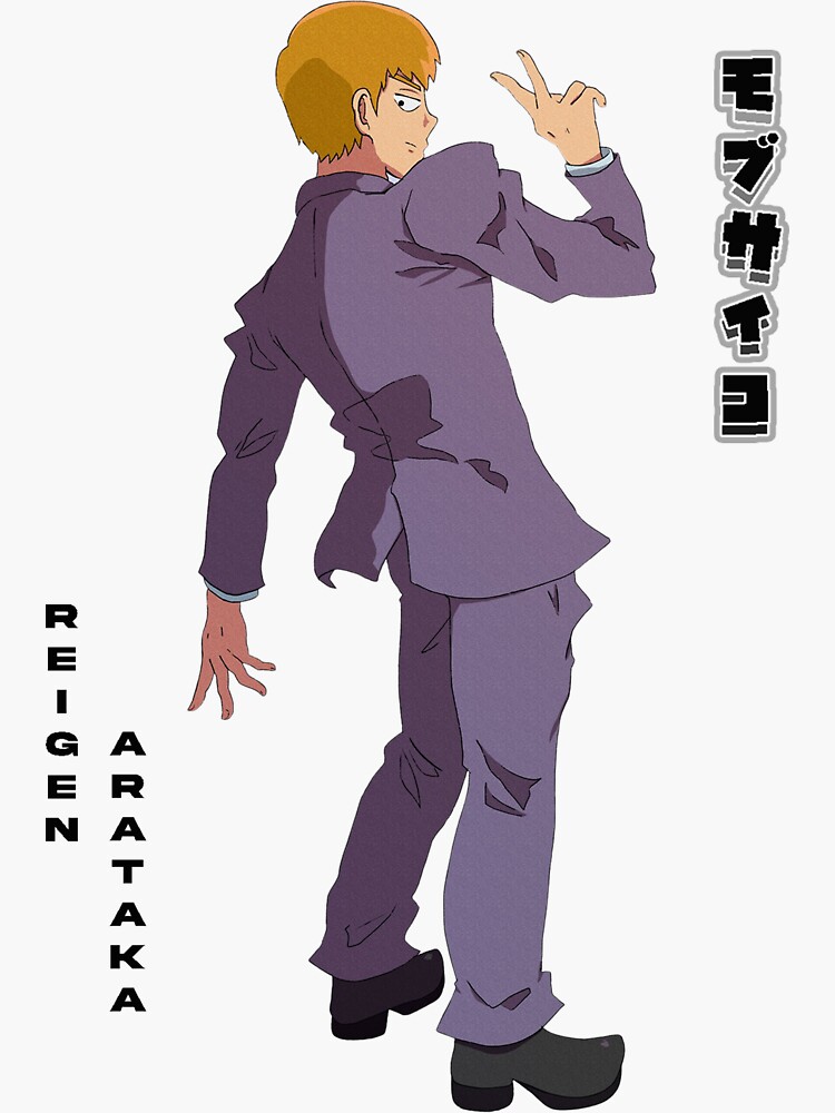 "Mob Psycho 100: Reigen The Psychic" Sticker for Sale by ArmeCreation ...