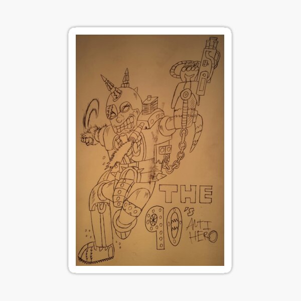 "The 90's Anti_Hero (Lineart)" Sticker for Sale by Densetsu1000 | Redbubble