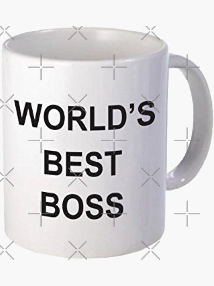 "The Office World's Best Boss Mug Sticker" Sticker for Sale by ...