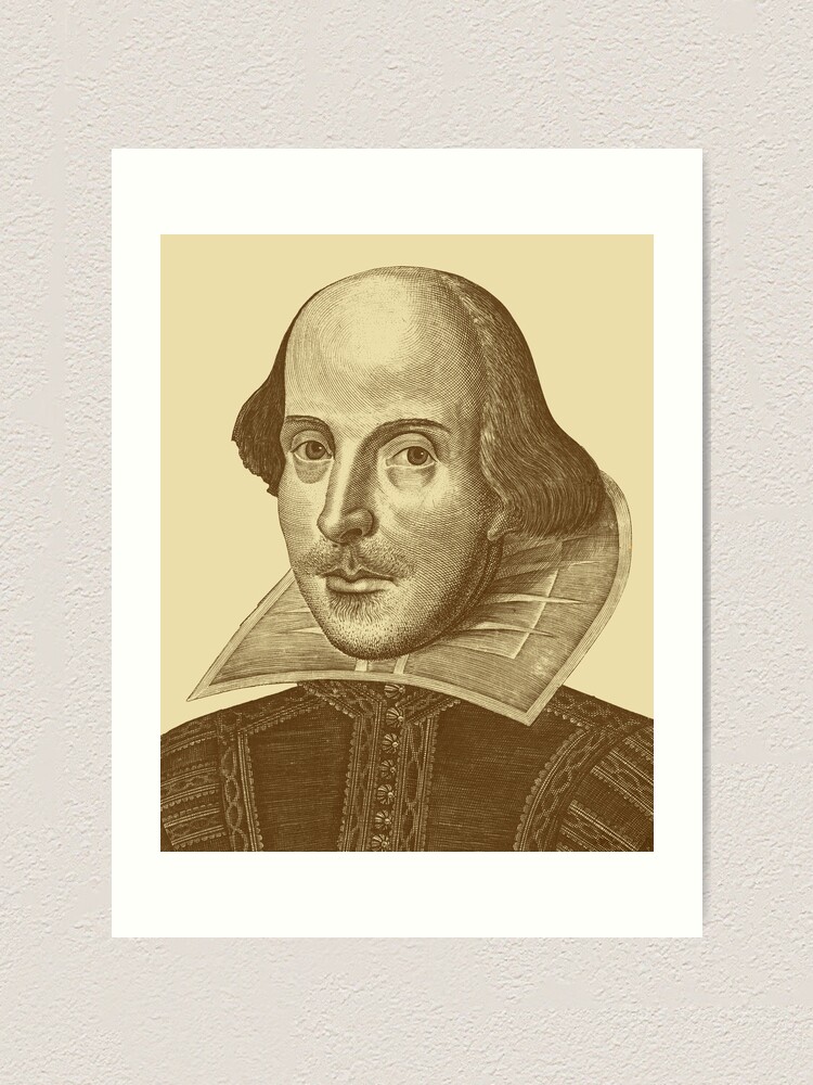 "William Shakespeare artwork (cream)" Art Print for Sale by ...