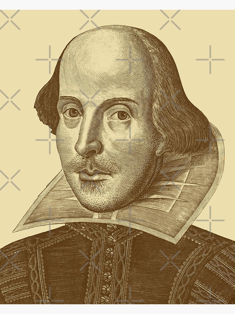 "William Shakespeare artwork (cream)" Art Print for Sale by ...