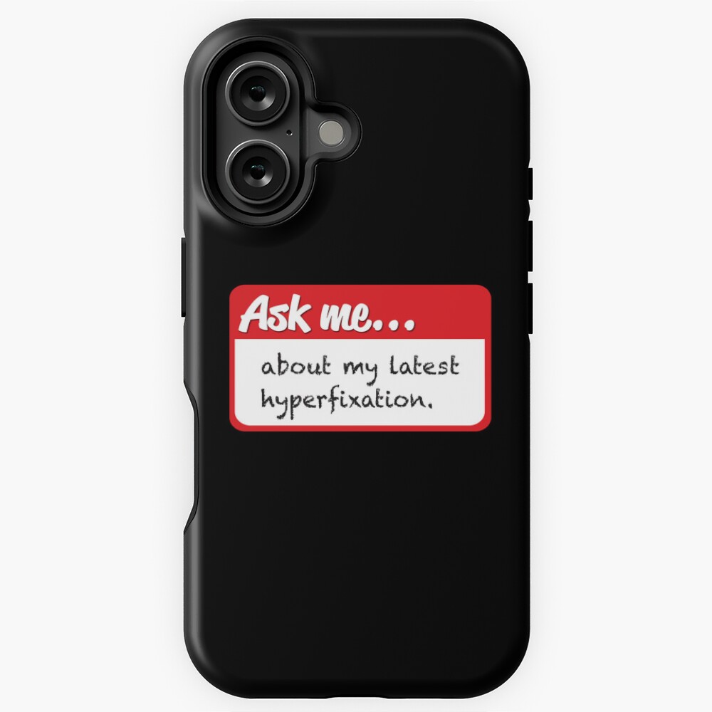 "ask me about my latest hyperfixation " Sticker for Sale by saint ...