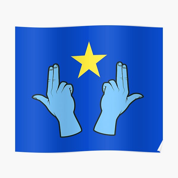 "Marseille hand gesture" Poster for Sale by vectorfootball | Redbubble