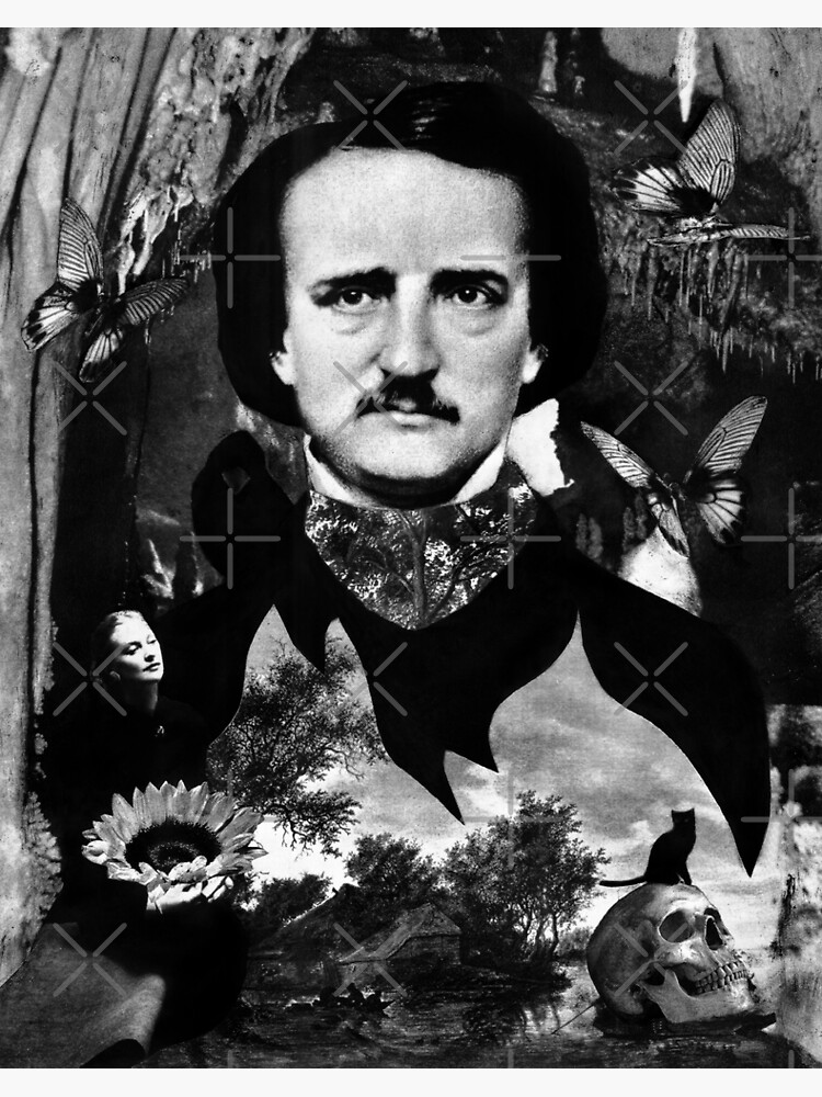 "Edgar Allan Poe Ghost Horror Story Raven Black Cat Poem" Poster for ...