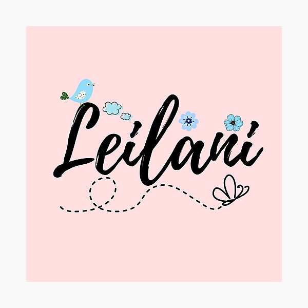 Lámina fotográfica «Leilani Nombre Bebé Niño Niña Flores Bonitas ...