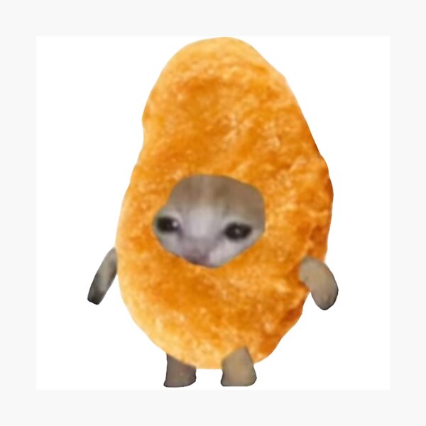 "Chicken Nugget Crying Cat Meme" Photographic Print for Sale by ...