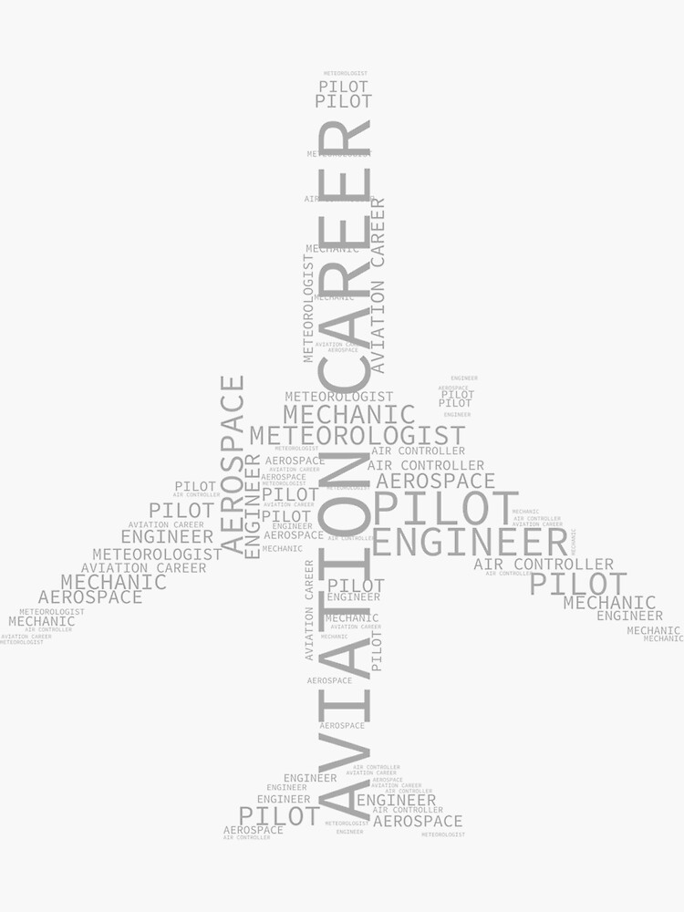 "Aviation Careers Word Art" Sticker for Sale by iforstyle | Redbubble