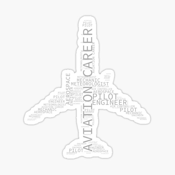 "Aviation Careers Word Art" Sticker for Sale by iforstyle | Redbubble