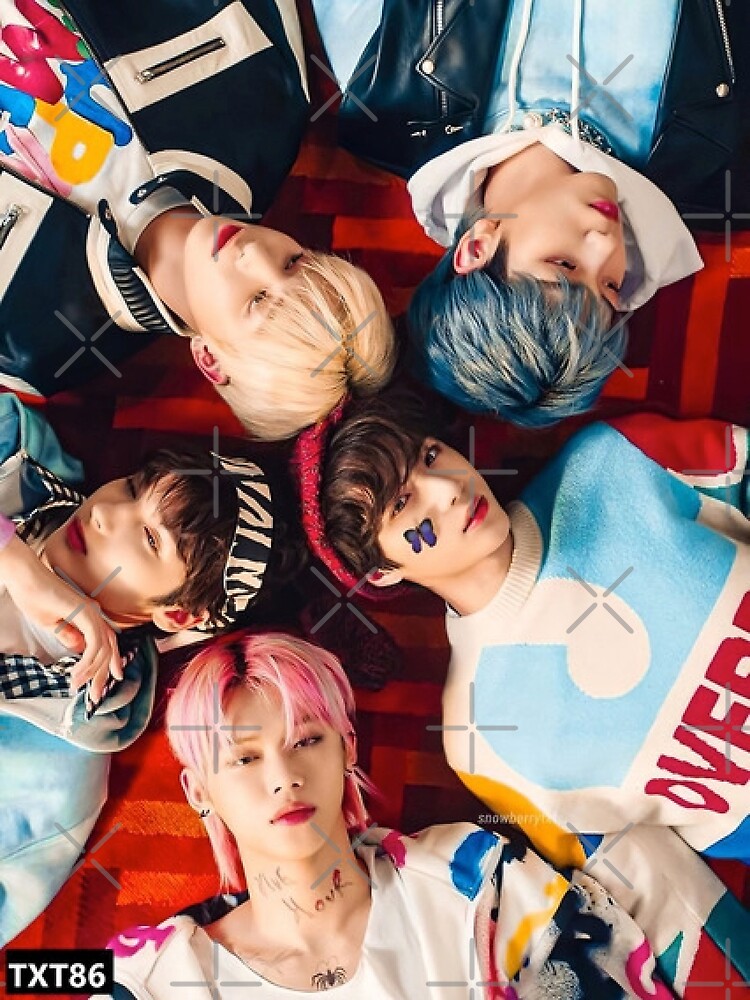 "TXT tomorrow x together poster kpop Yeonjun, Soobin, Beomgyu, Taehyun, Huening Kai ...