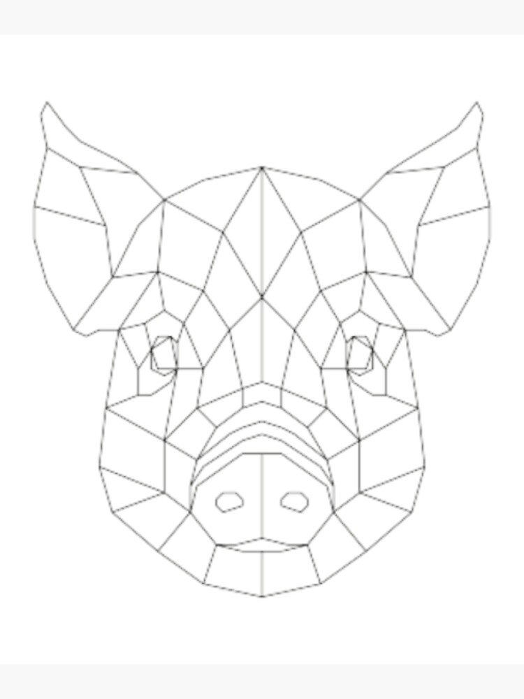"Geometric Pig" Poster for Sale by JinChikaa | Redbubble