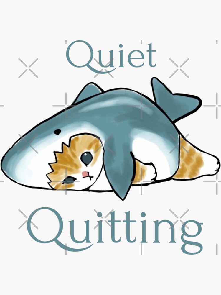 "Quiet Quitting - CAT" Sticker for Sale by Denzel002 | Redbubble