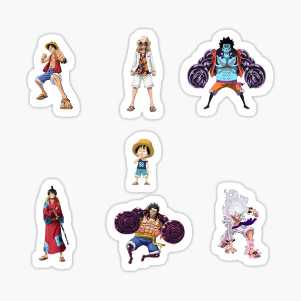 "Luffy One Piece Sticker Pack" Sticker for Sale by DripCulture | Redbubble