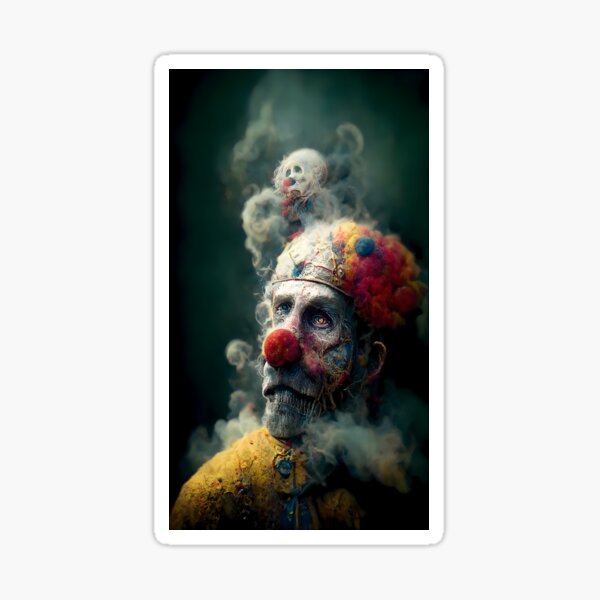 "Jester Steam Clown 5" Sticker for Sale by AiBroughtToLife | Redbubble
