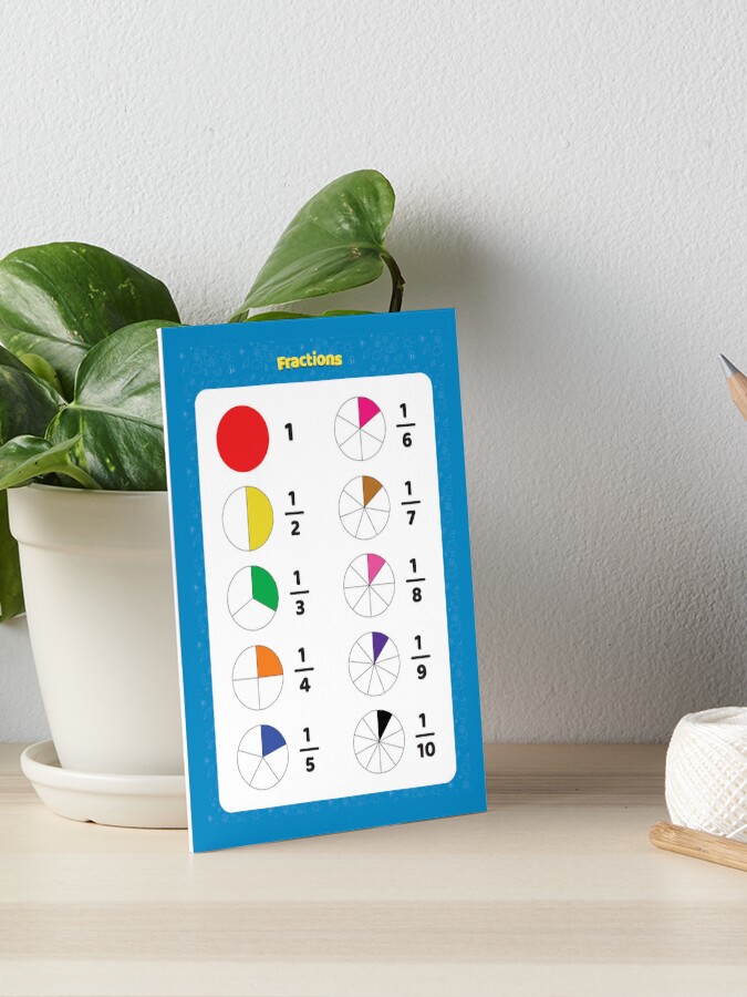 "Fractions Table for Kids | kindergarten,1st,2nd Grade, 3rd Grade and ...