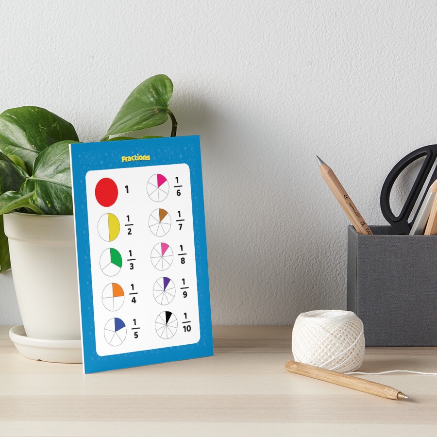 "Fractions Table for Kids | kindergarten,1st,2nd Grade, 3rd Grade and ...